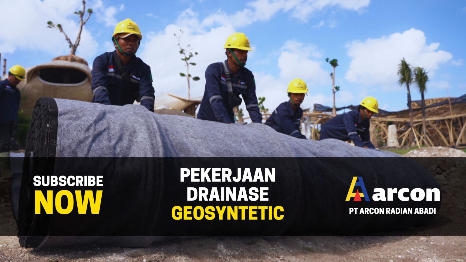 Drainase Geokomposit di Pulau Dewata, Bali — PT Arcon Radian Abadi